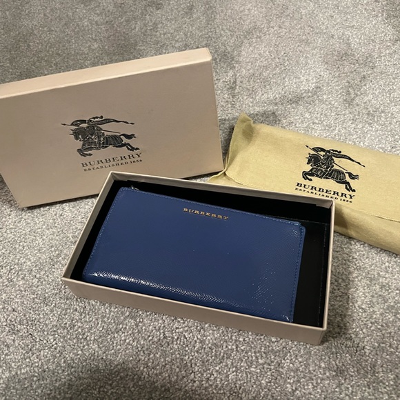 Burberry | Bags | Burberry Constantine Blue Wallet New | Poshmark